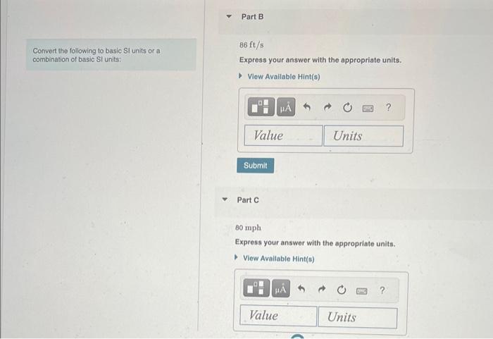 Solved Part A tollowing to basic Sl units or a pn of basio | Chegg.com