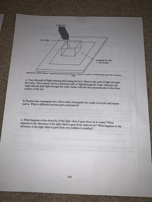 LABORATORY 11 GEOMETRICAL OPTICS I: REFLECTION AND | Chegg.com