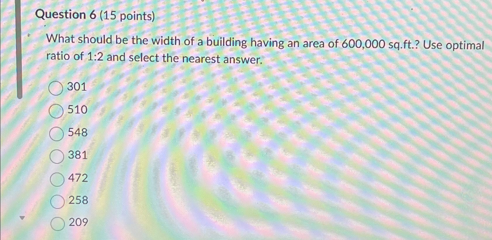 Solved Question 6 (15 ﻿points)What should be the width of a | Chegg.com