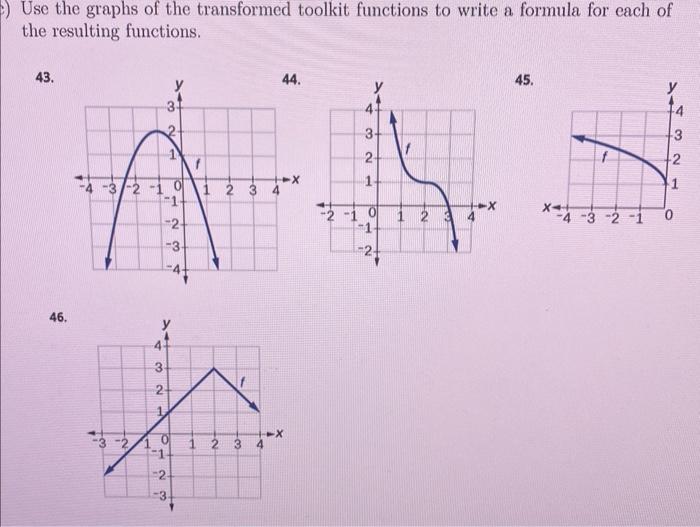 Solved (b) Use the graph of transformations of the square | Chegg.com