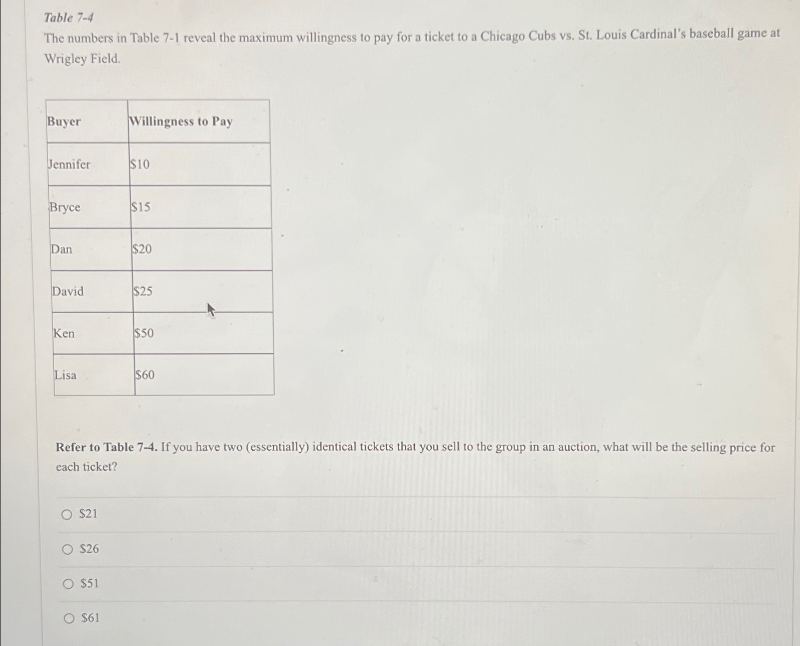 Solved Table 7-4The numbers in Table 7-1 ﻿reveal the maximum | Chegg.com