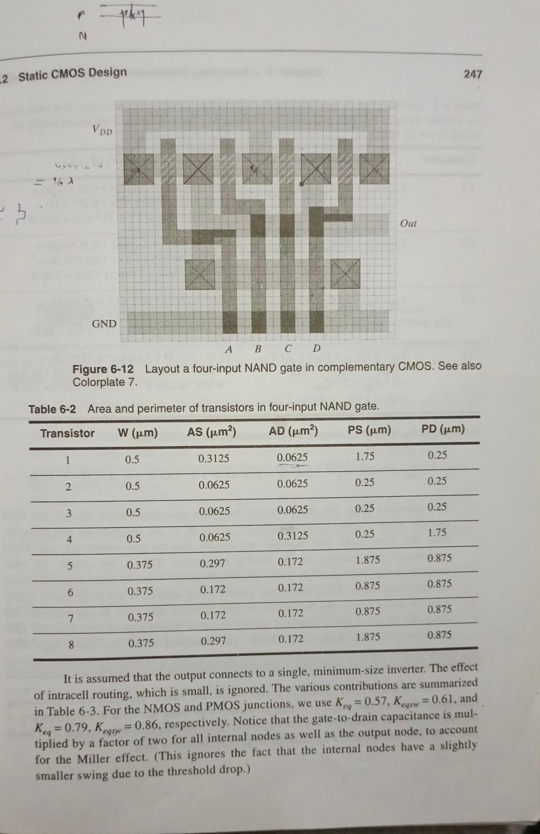 Solved Example 6.4 A Four-Input Complementary CMOS NAND Gate | Chegg.com