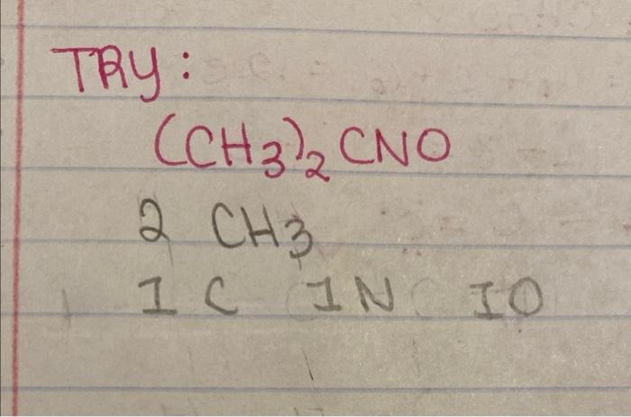 Solved (CH3)2CNO 2CH3 1C1NI0 | Chegg.com