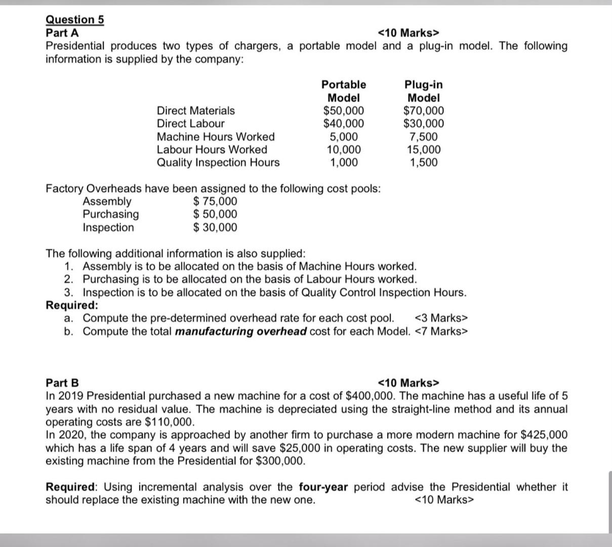 Solved Part A Presidential uses a Job Order | Chegg.com