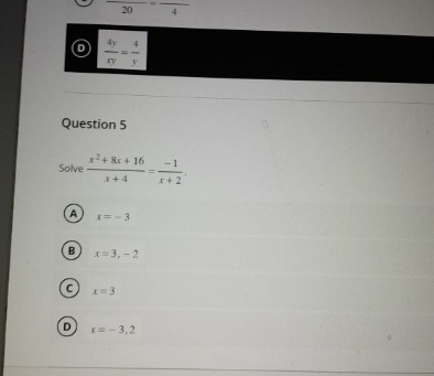Solved s(D) 4yxy=4yQuestion 5Solve | Chegg.com
