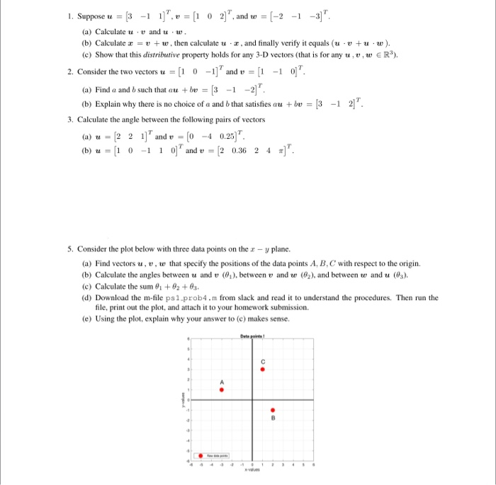 Solved 1710 2 3 3 = (-2 1. Suppose and w -1 -1 (a) Calculate | Chegg.com
