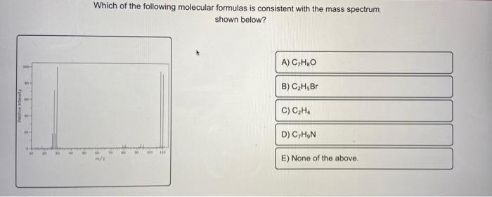 Solved Which of the following molecular formulas is | Chegg.com