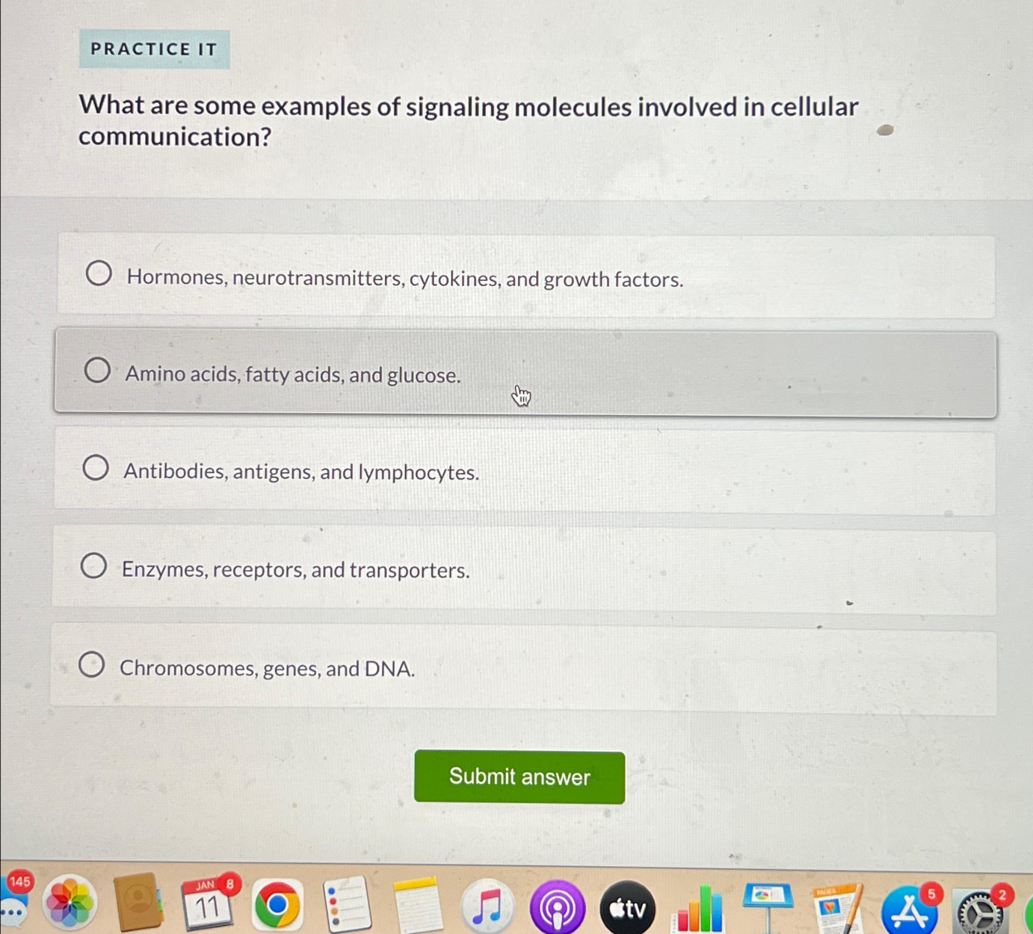 Solved What are some examples of signaling molecules | Chegg.com