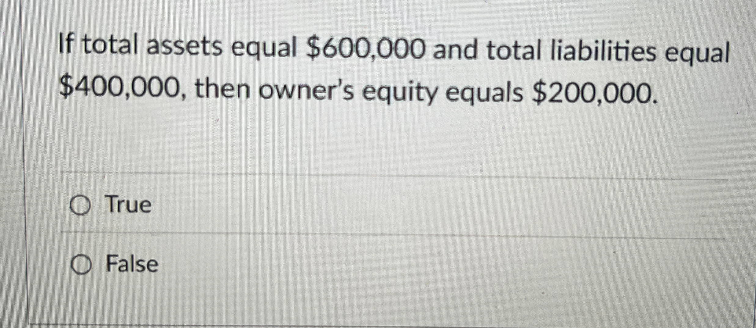 Solved If total assets equal $600,000 ﻿and total liabilities | Chegg.com