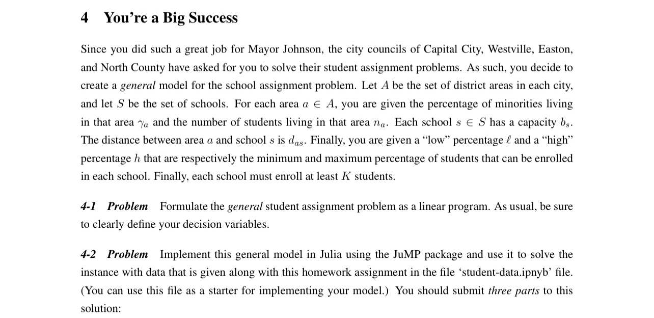 Solved 4 ﻿You're a Big SuccessSince you did such a great job | Chegg.com