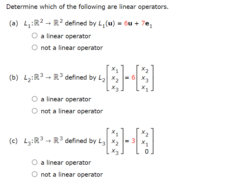 Solved Determine which of the following are linear | Chegg.com