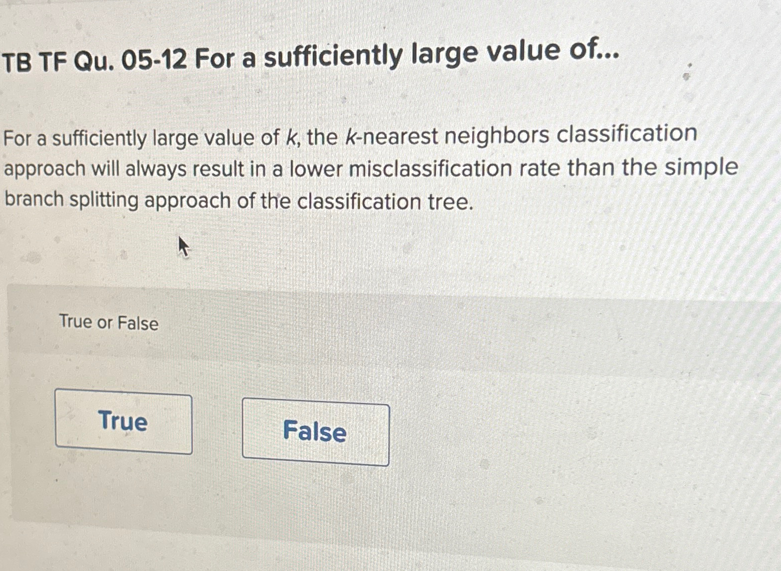 Solved Tb Tf Qu 05 12 ﻿for A Sufficiently Large Value