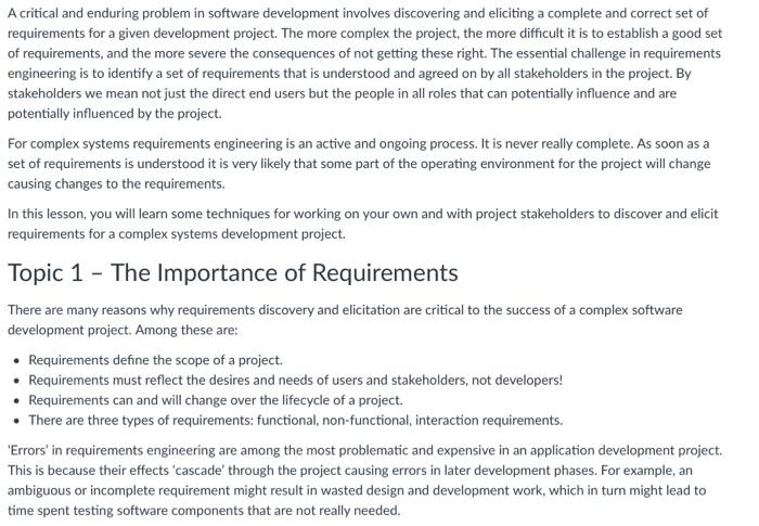 In this activity, you will begin your specification | Chegg.com