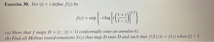 Solved the problem comes from functions of one complex | Chegg.com