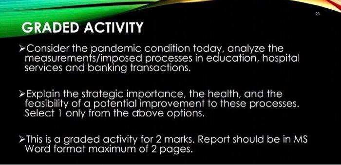 Solved GRADED ACTIVITY Consider the pandemic condition | Chegg.com