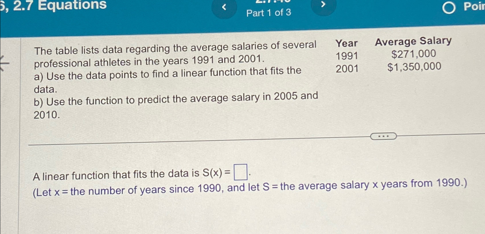 Solved Part 1 ﻿of 3The table lists data regarding the | Chegg.com