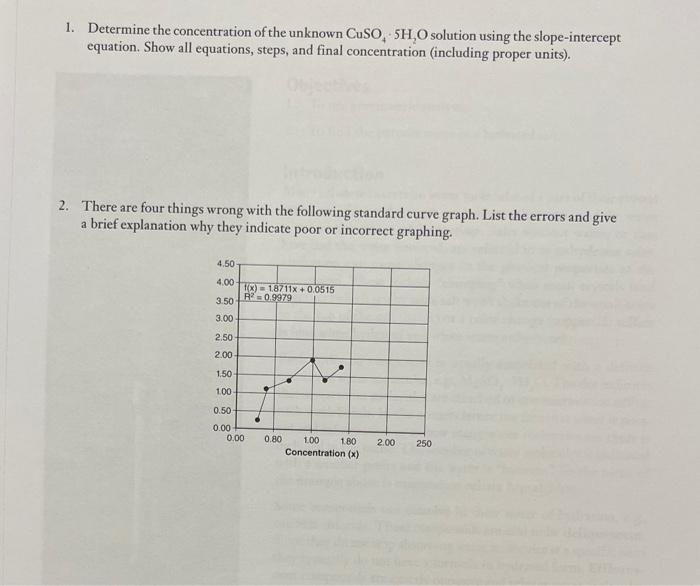 RECORD ABSORBANCE VALUES OF ALL CUSO 4⋅5H2,0 | Chegg.com
