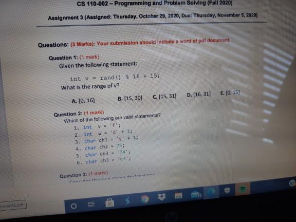 Solved Program 2 6 Marks Write A Program That Prompts The 6423
