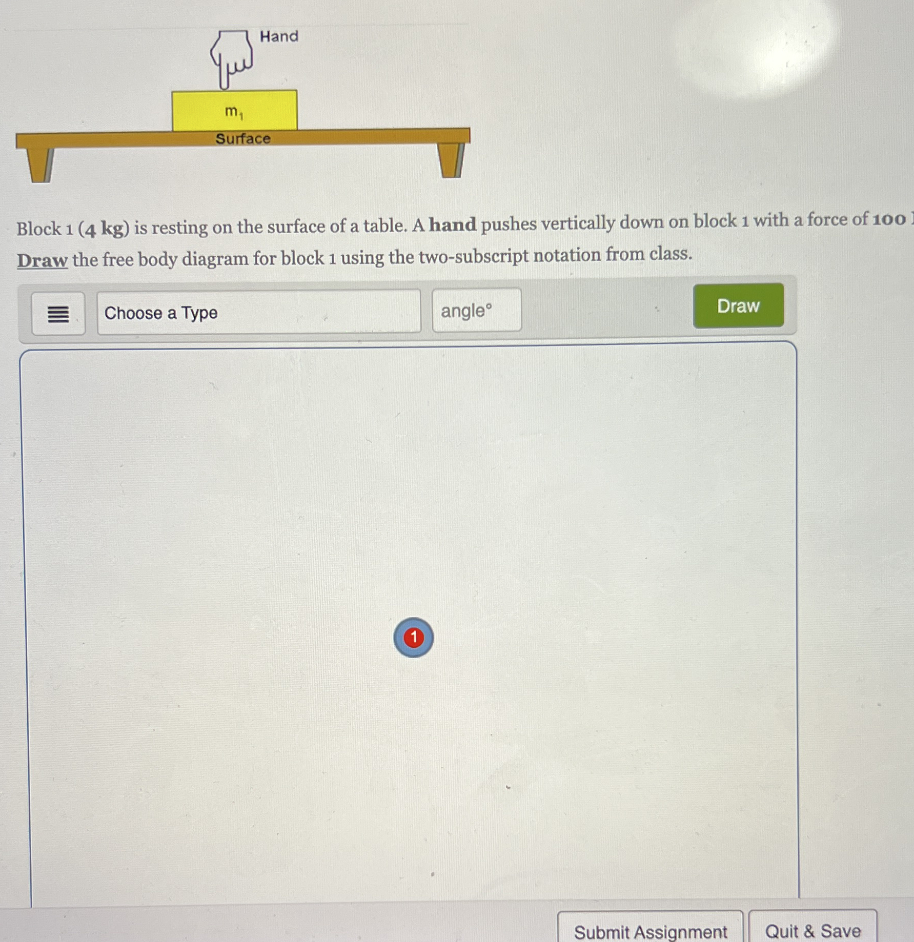 Solved Block 1(4kg) ﻿is resting on the surface of a table. A | Chegg.com