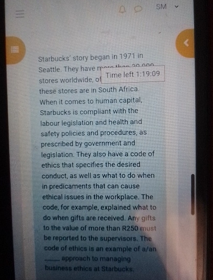 Solved SMStarbucks' story began in 1971 ﻿in Seattle. They | Chegg.com