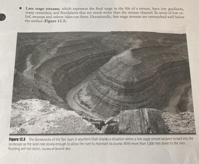 Solved Figure 12.1 Fast-moving streams are found in the | Chegg.com