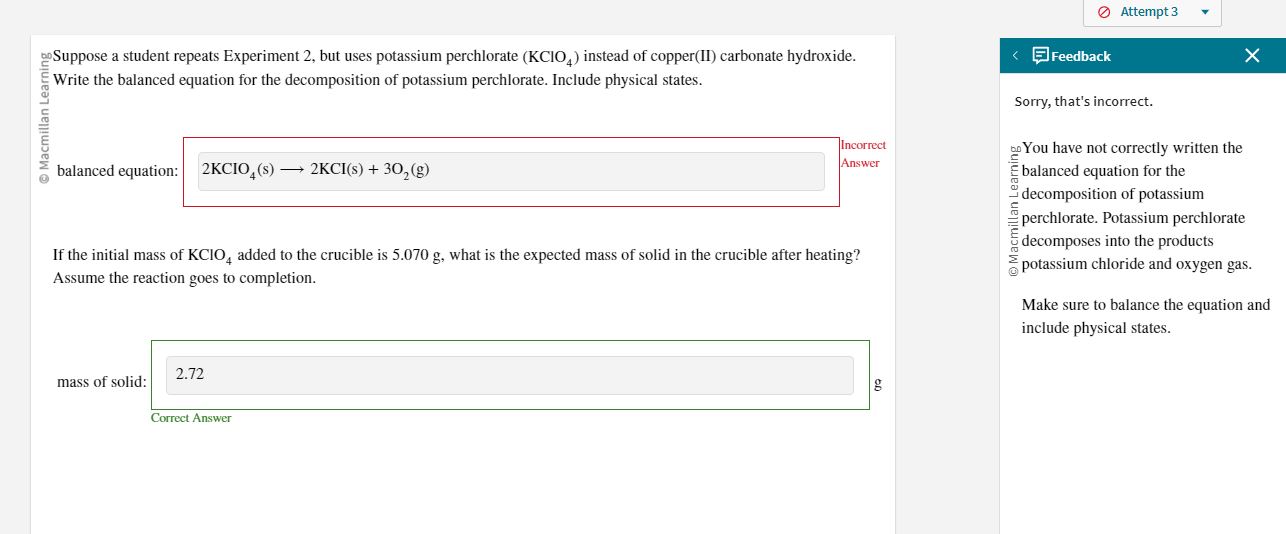 Solved Suppose a student repeats experiment 2, ﻿but uses | Chegg.com