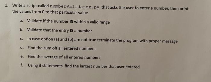 Solved write a script that asks the user to enter a number, | Chegg.com