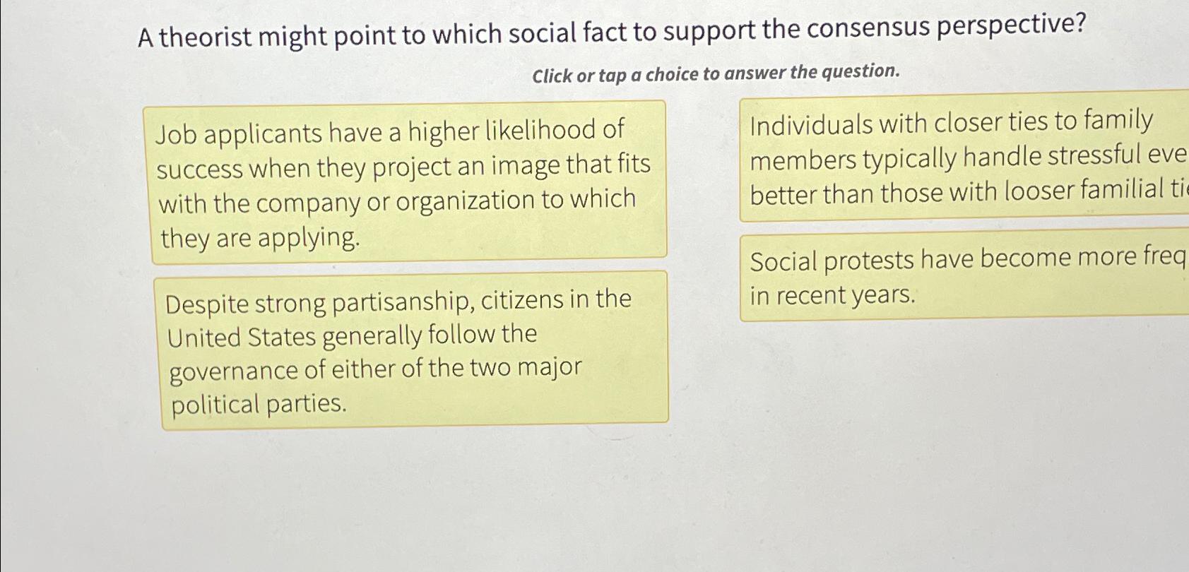 Solved A theorist might point to which social fact to | Chegg.com