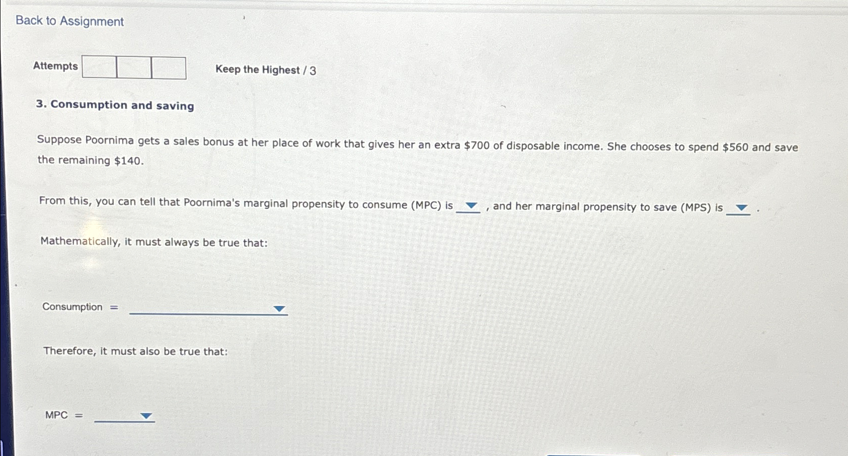 Solved Back to AssignmentAttempts\table[[,,]]Keep the | Chegg.com