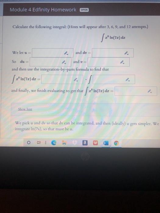 Solved Module 4 Edfinity Homework Open Calculate The