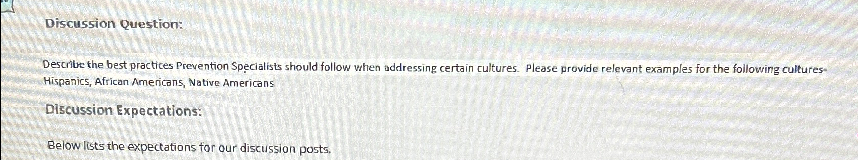 Solved Discussion Question:Describe the best practices | Chegg.com