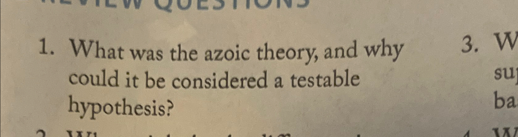 Solved What was the azoic theory, and why could it be | Chegg.com