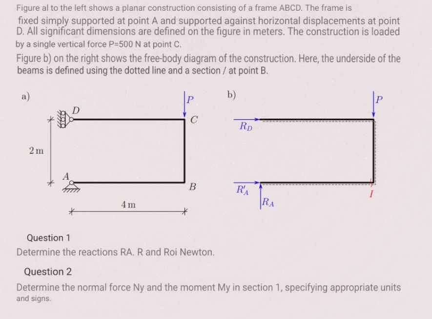 Solved Figure al to the left shows a planar construction | Chegg.com