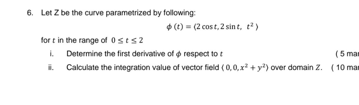 Solved Let Z ﻿be the curve parametrized by | Chegg.com