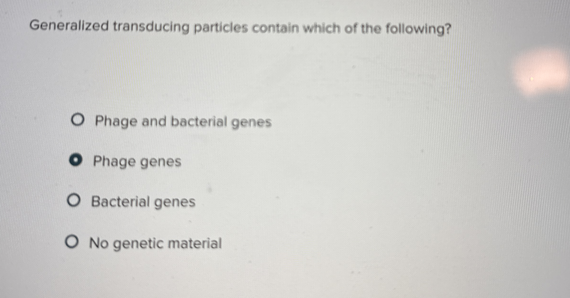 Solved Generalized transducing particles contain which of | Chegg.com