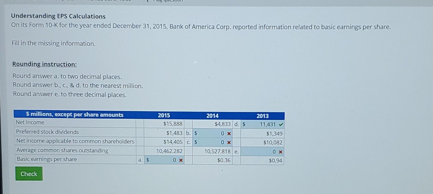 Solved Understanding EPS Calculations On its Form 10-K for | Chegg.com