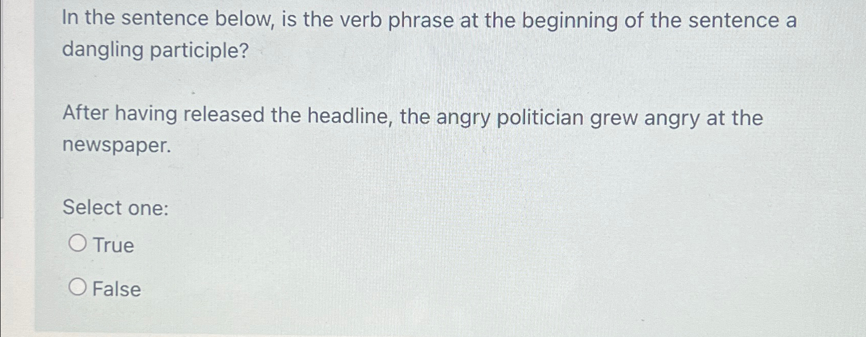 Solved In the sentence below, is the verb phrase at the | Chegg.com