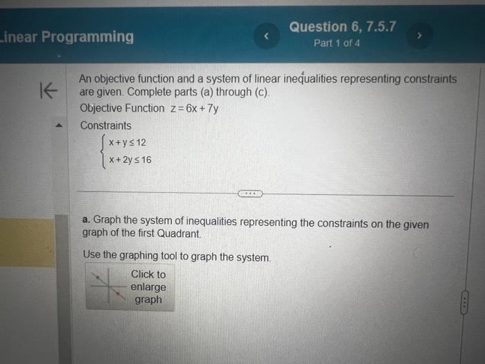 Solved Linear Programming K x+y≤ 12 x + 2y ≤ 16