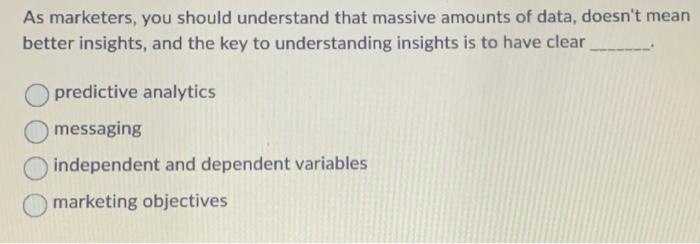 Solved Predictive analytics can detect and determine a | Chegg.com