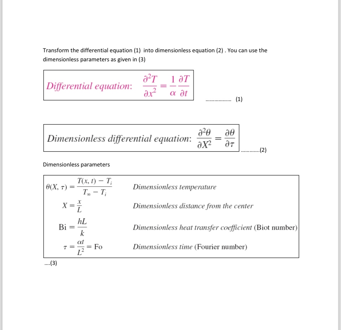 Solved Transform the differential equation (1) ﻿into | Chegg.com