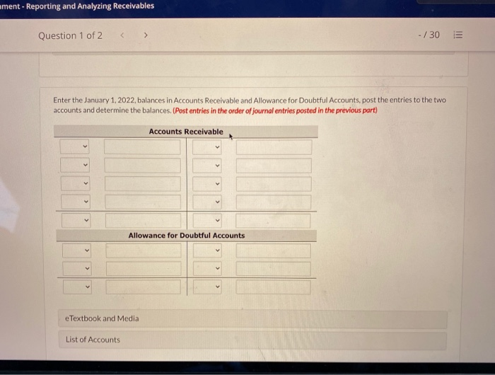 Solved signment - Reporting and Analyzing Receivables | Chegg.com