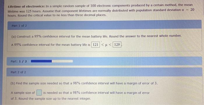 Solved Lifetime of electronics: In a simple random sample of | Chegg.com