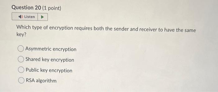 Solved To prevent eavesdropping we need encryption. True | Chegg.com