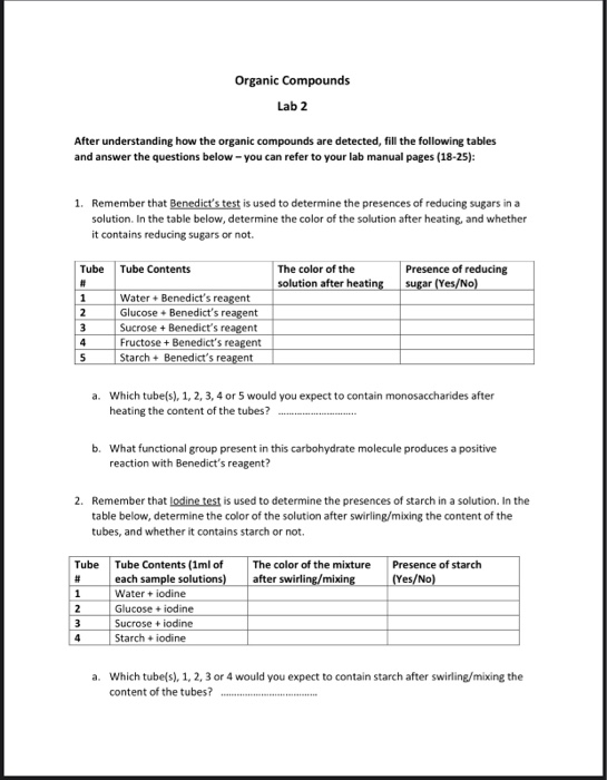 Solved Organic Compounds Lab 2 After Understanding How The Chegg solved-organic-compounds-lab-2-after-understanding-how-the-chegg