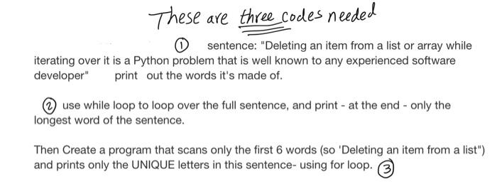Solved (1) sentence: "Deleting an item from a list or array | Chegg.com