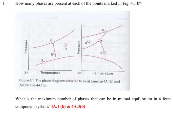 Solved How many phases are present at each of the points | Chegg.com