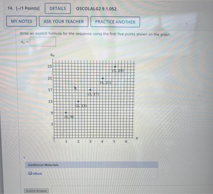 Solved Write an explicit formula for the sequence using the | Chegg.com
