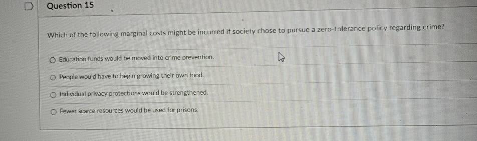 Solved Question 15Which of the following marginal costs | Chegg.com
