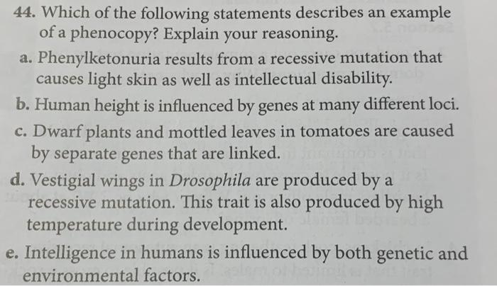 Solved 44. Which of the following statements describes an | Chegg.com