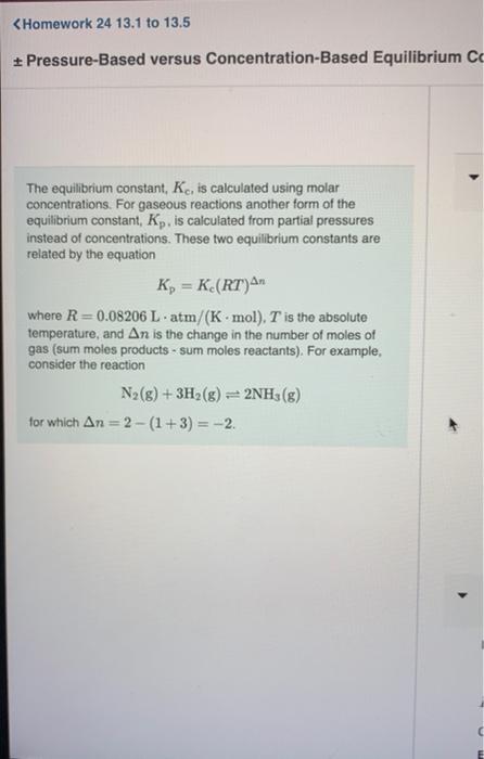 Solved ± Pressure-Based versus Concentration-Based | Chegg.com